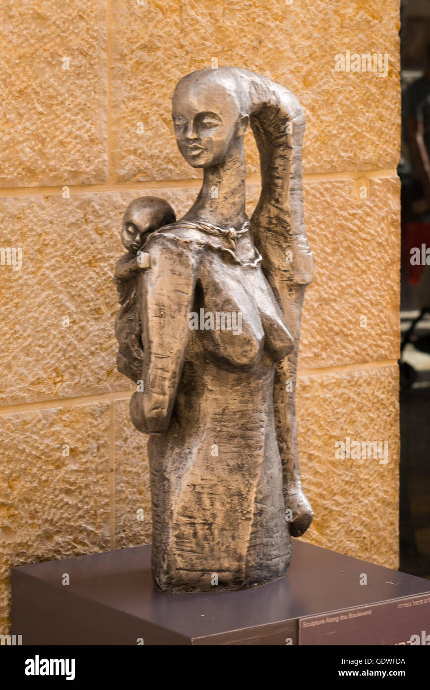 Israel Jerusalem City Center Centre Mamilla Mall modern art statue ...