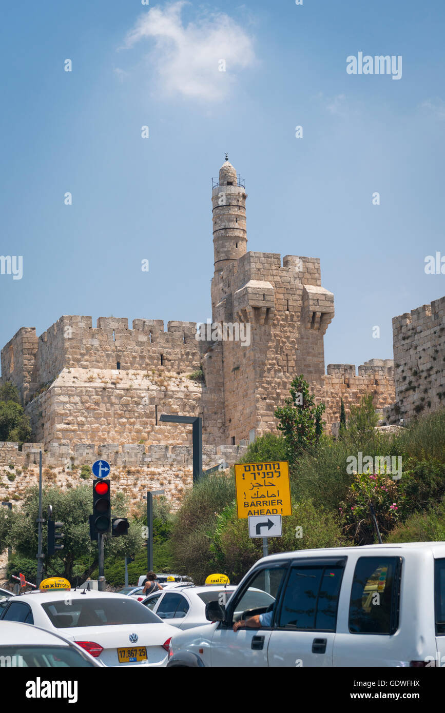 Israel Jerusalem Old City wall the Tower of David , The Citadel ...