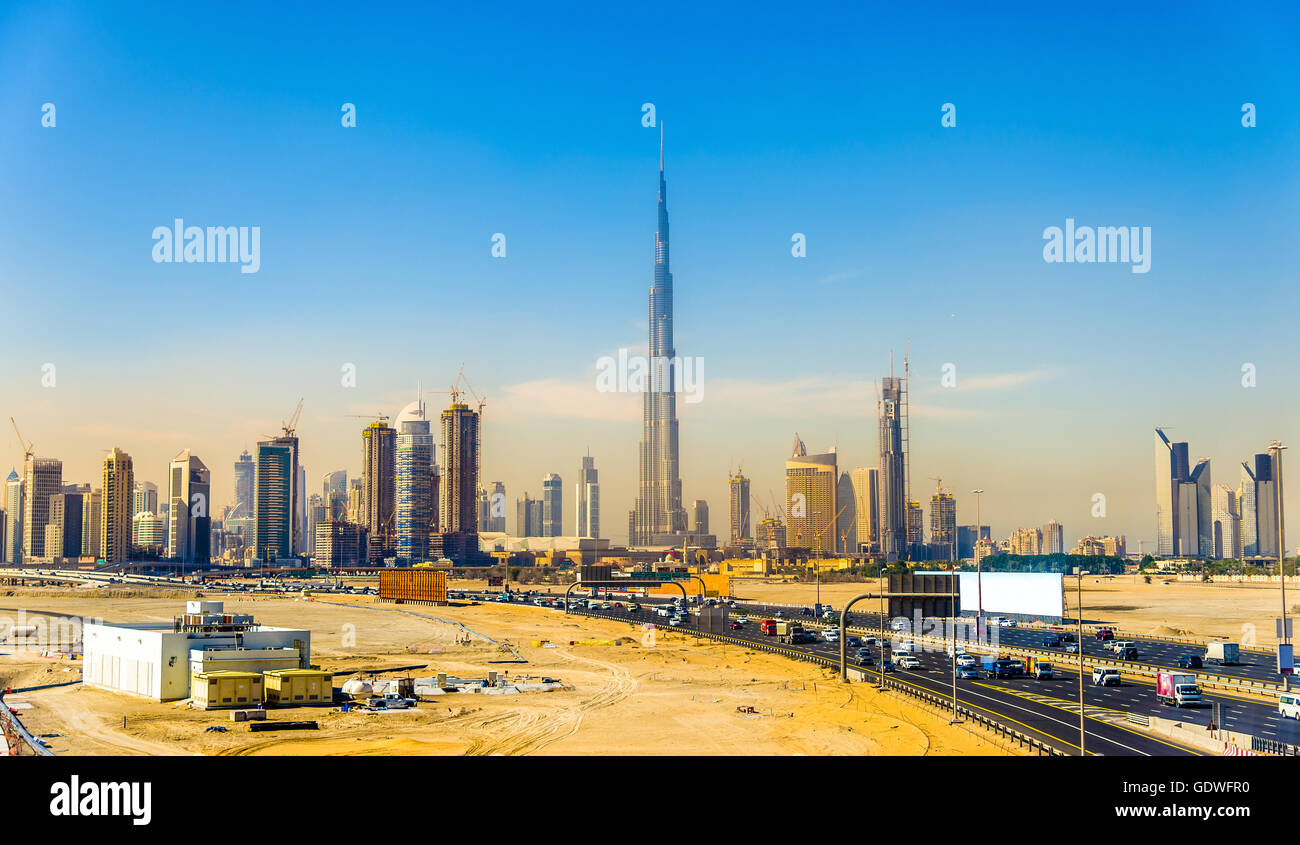 Downtown skyline of dubai hi-res stock photography and images - Alamy