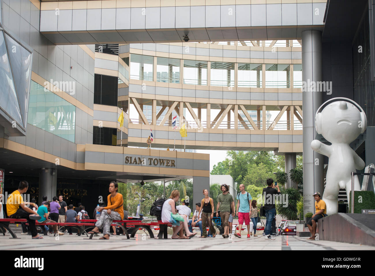 the Siam Tower and architecture in the Pratunam aerea in the city of ...