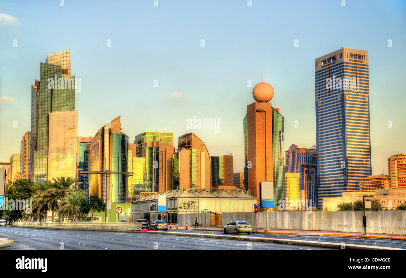 Skyscrapers in Abu Dhabi, the capital of the Emirates Stock Photo - Alamy