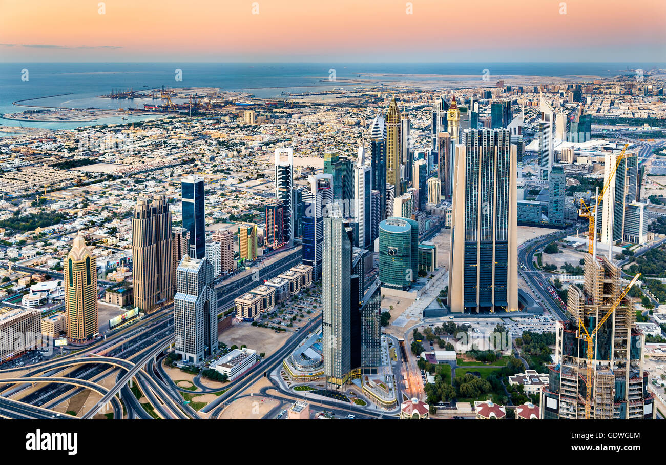 Burj khalifa dubai aerial hi-res stock photography and images - Alamy