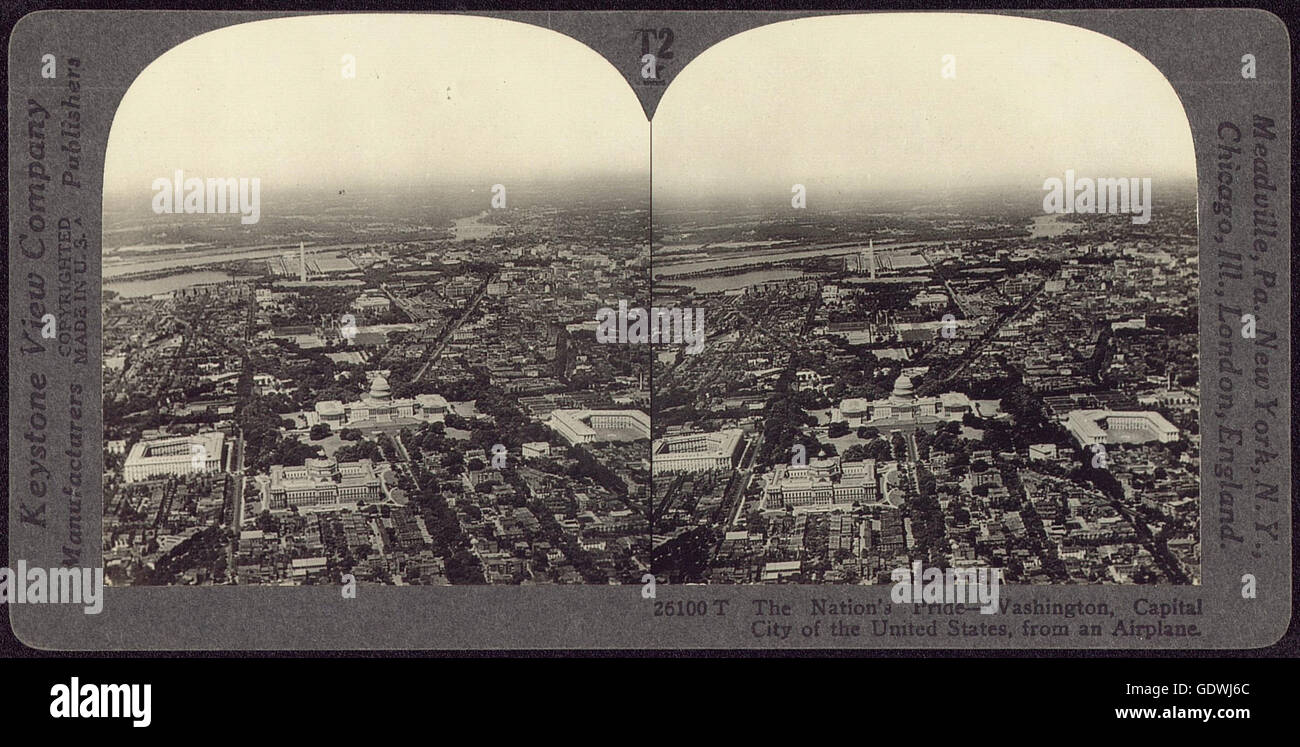 This undated aerial photograph captures a bird’s-eye view of Washington ...
