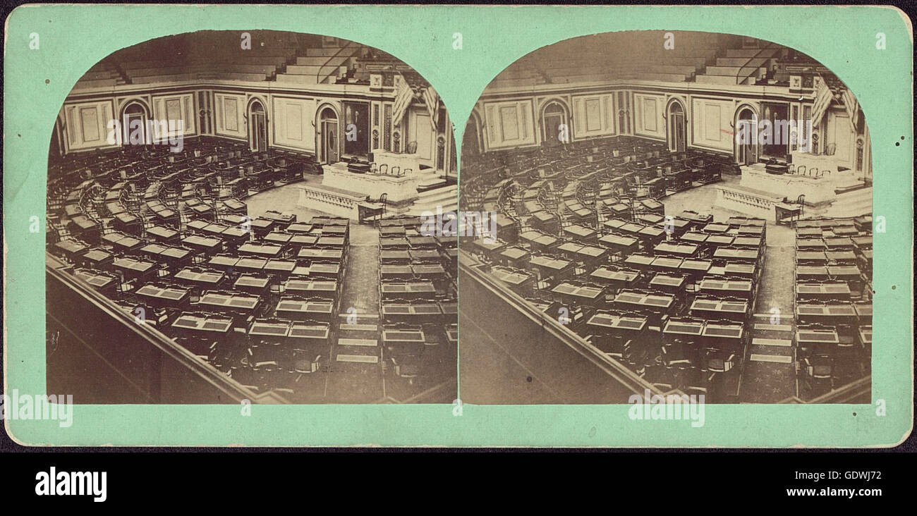 House of representatives chamber in the united states capitol building ...