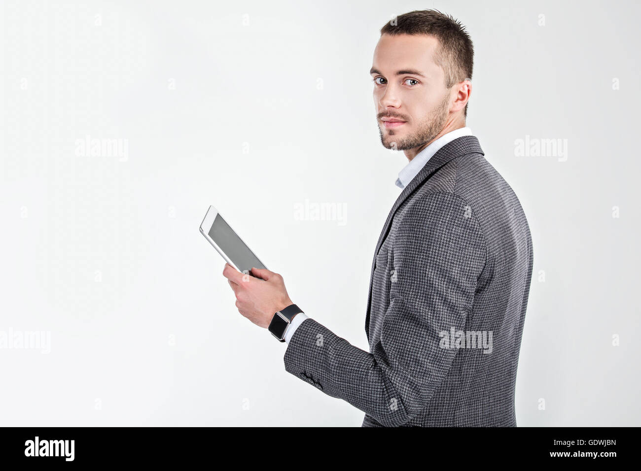 Photo of stylish handsome young man isolated on white background. Man ...