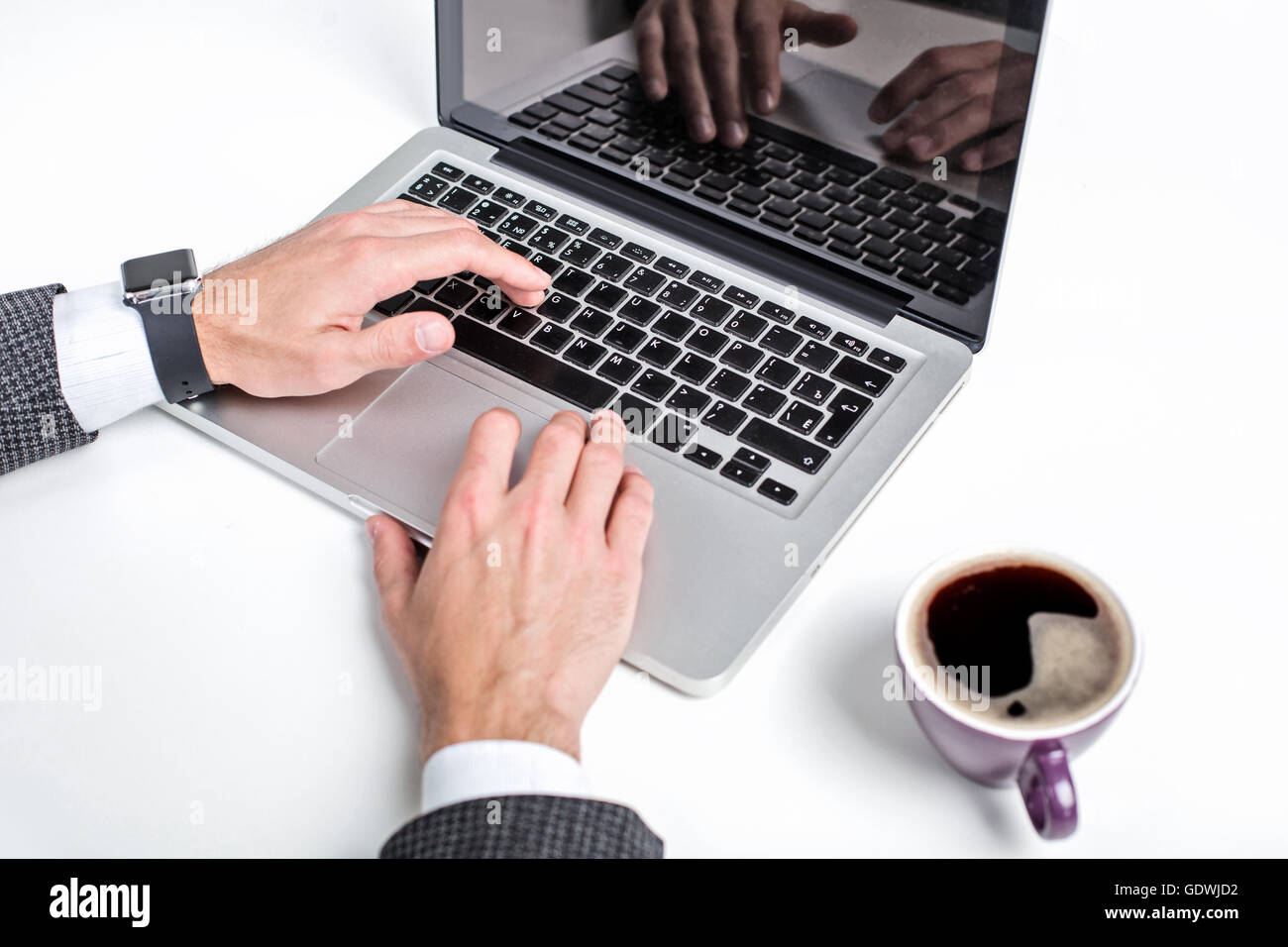 Close up photo of stylish handsome young man isolated on white ...