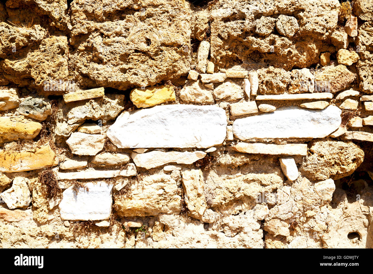 step brick in greece old wall and texture material the background Stock ...