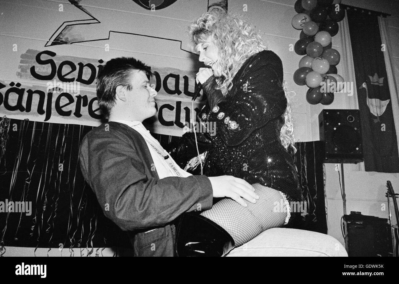 On a carnival party Black and White Stock Photos & Images - Alamy