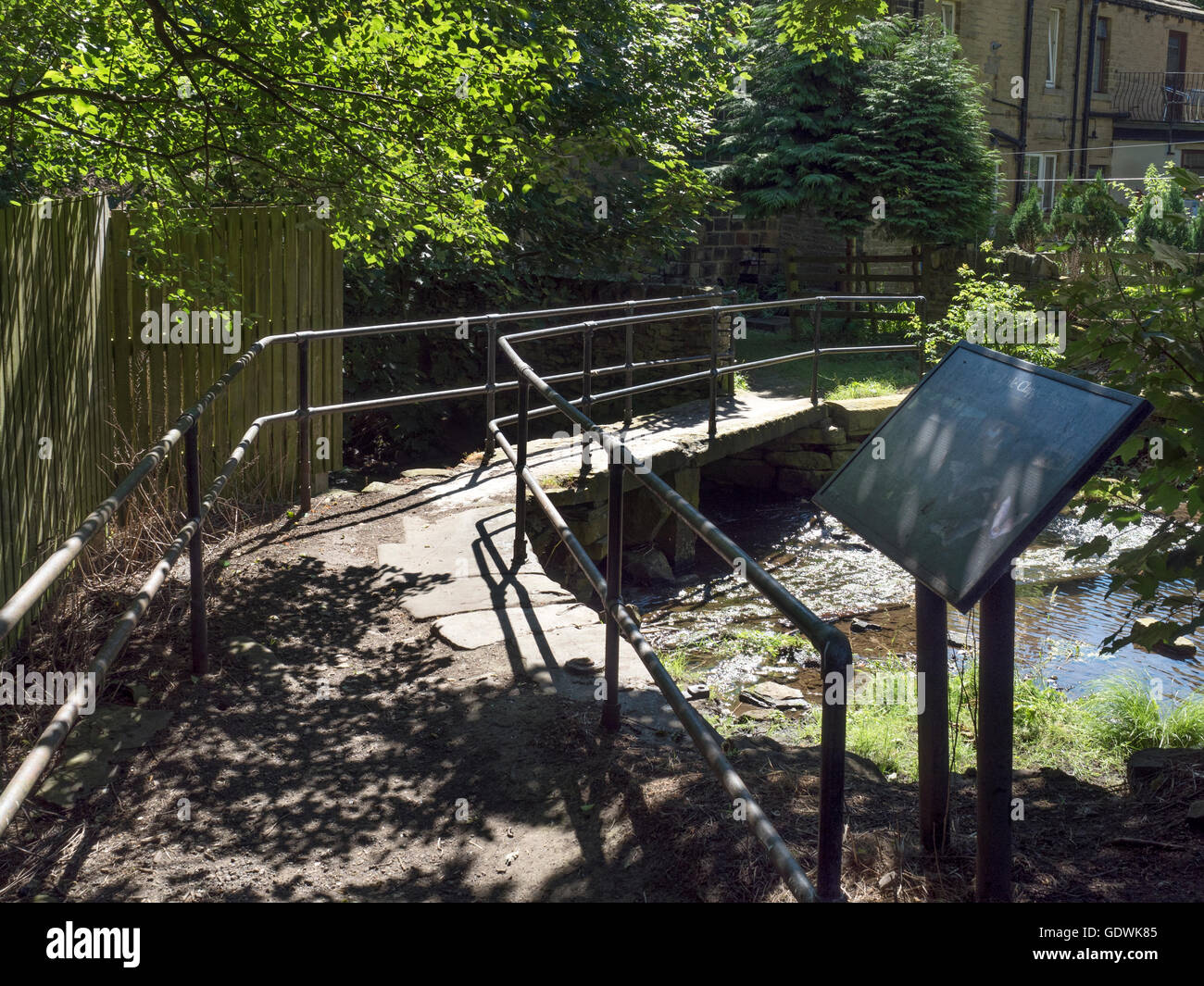 Clapper Bridge at Denby Dale West Yorkshire England Stock Photo - Alamy