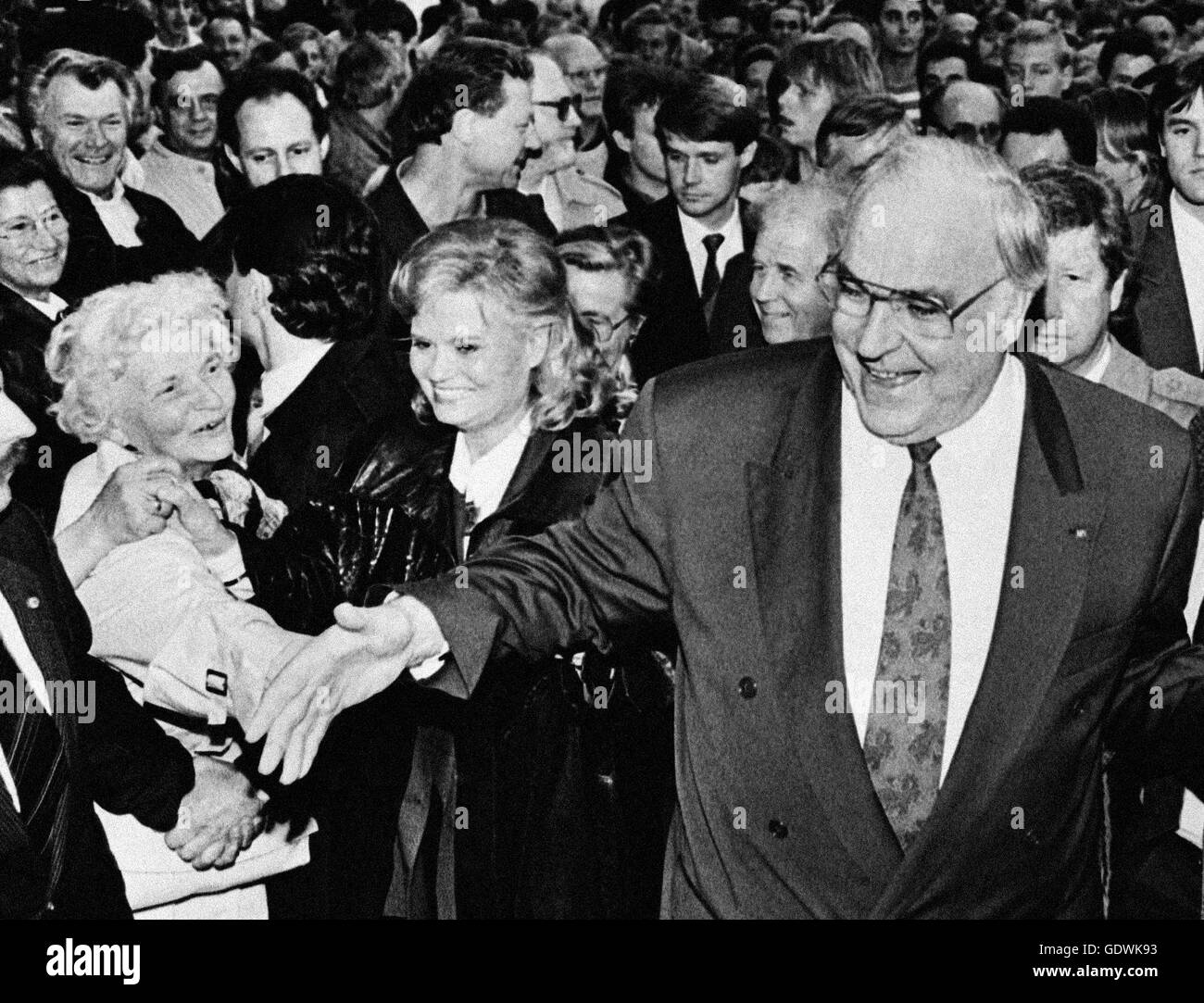 CDU rally in Dresden, 1990 Stock Photo - Alamy