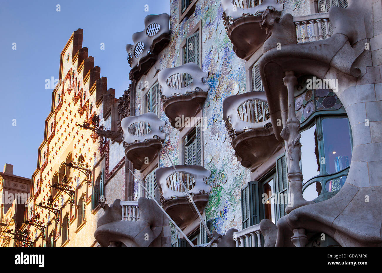 Amatller House (Puig i Cadafalch) and Batlló House (Gaudí) both in art ...