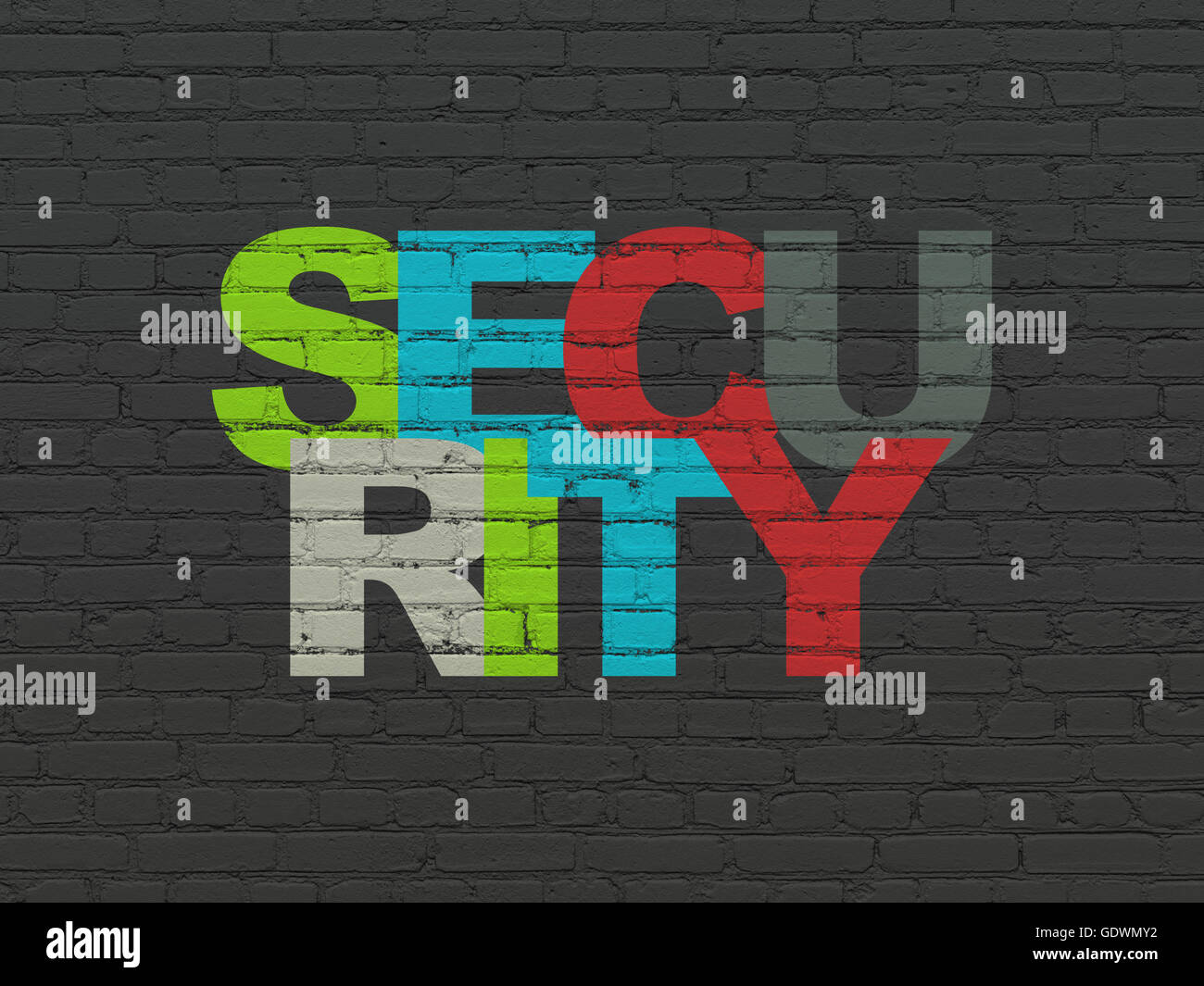 Safety concept: Security on wall background Stock Photo - Alamy