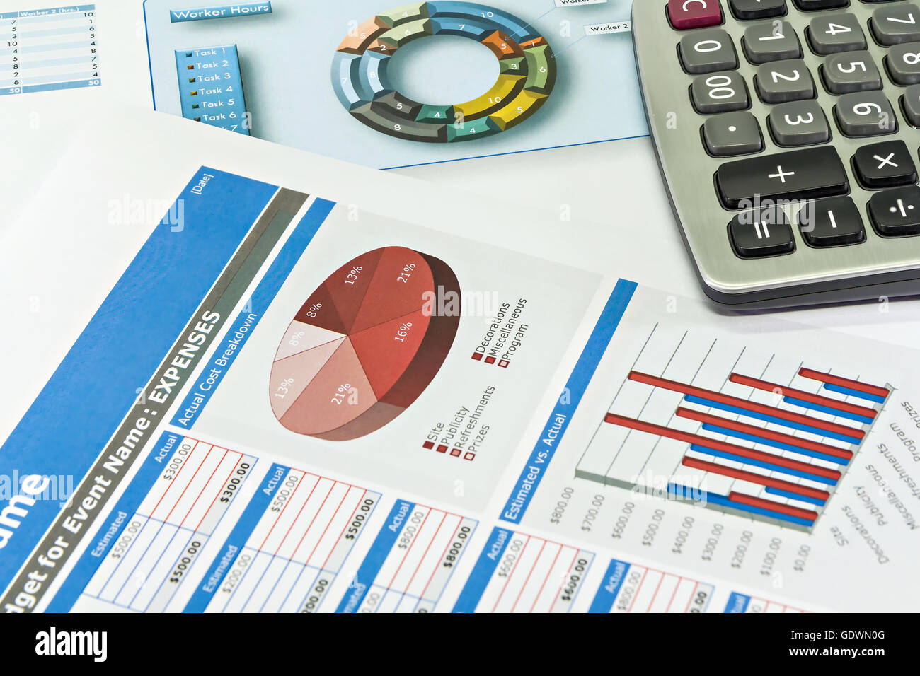 Business graph analysis report Stock Photo - Alamy