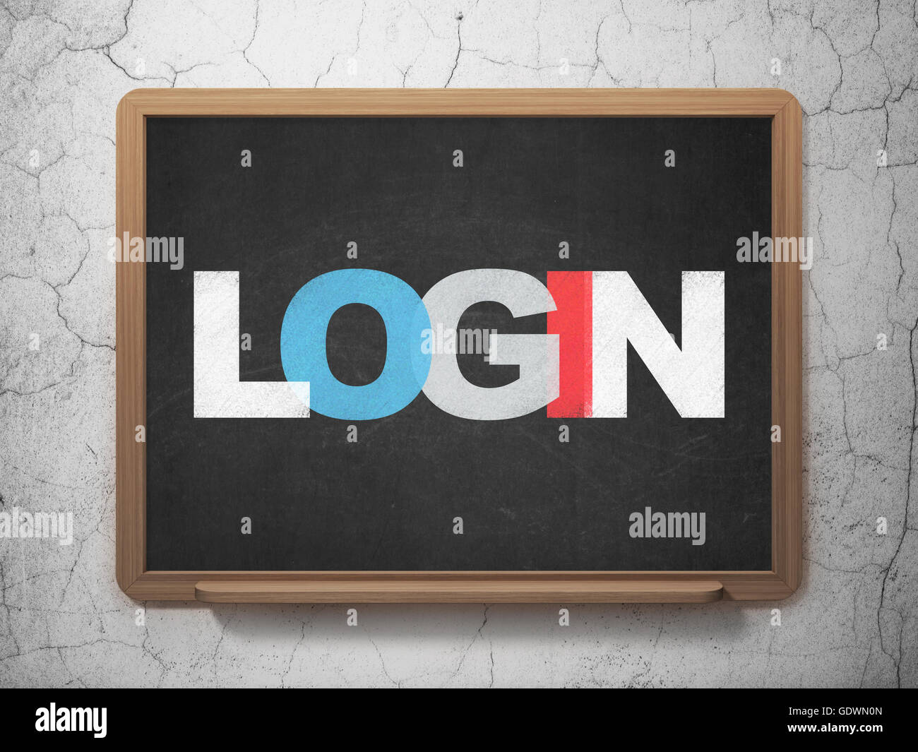 Security concept: Login on School board background Stock Photo - Alamy