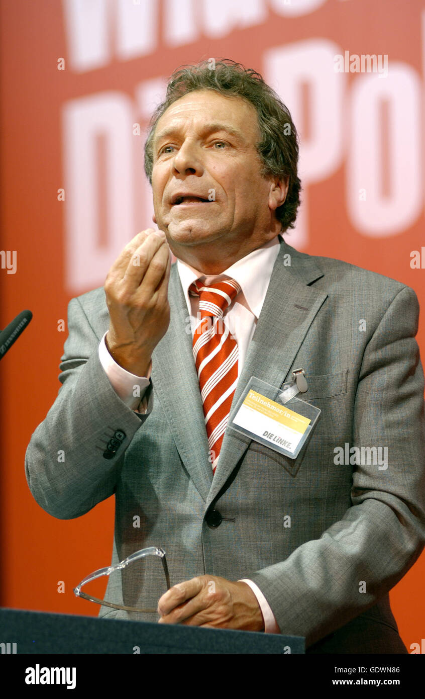 Chairman of the left party parliamentary group and klaus ernst hi-res ...