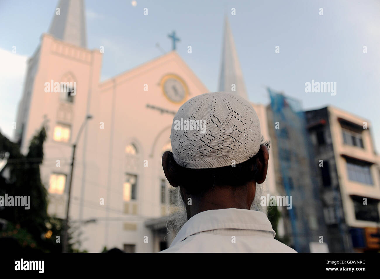 Muslim and church Stock Photo - Alamy