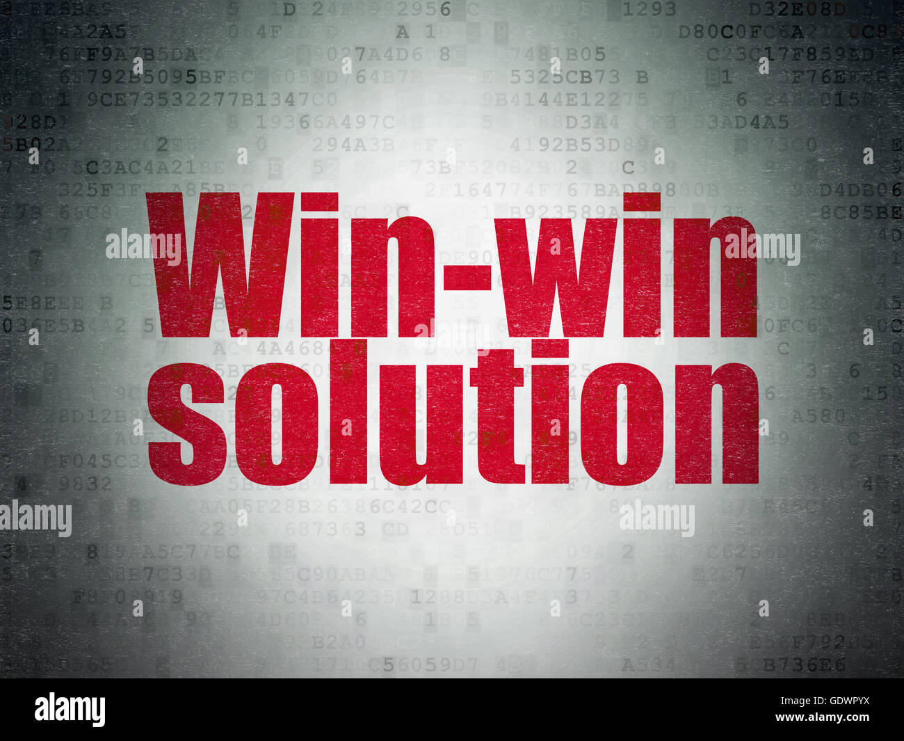 Business concept: Win-win Solution on Digital Data Paper background ...
