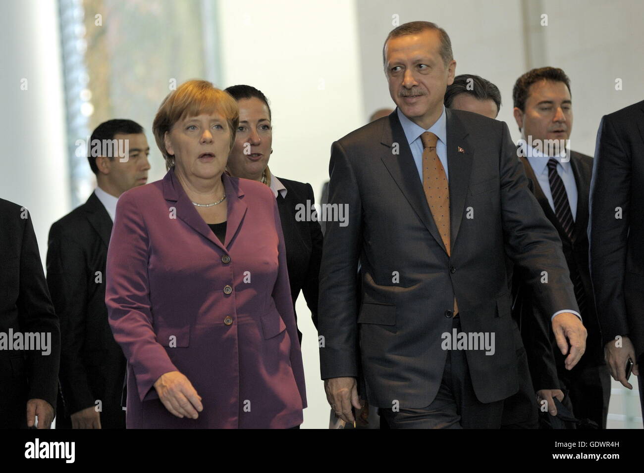 Merkel and Erdogan Stock Photo - Alamy