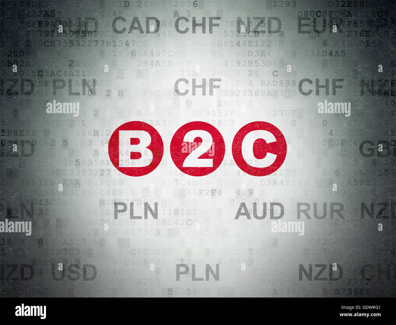 Business concept: B2c on Digital Data Paper background Stock Photo - Alamy