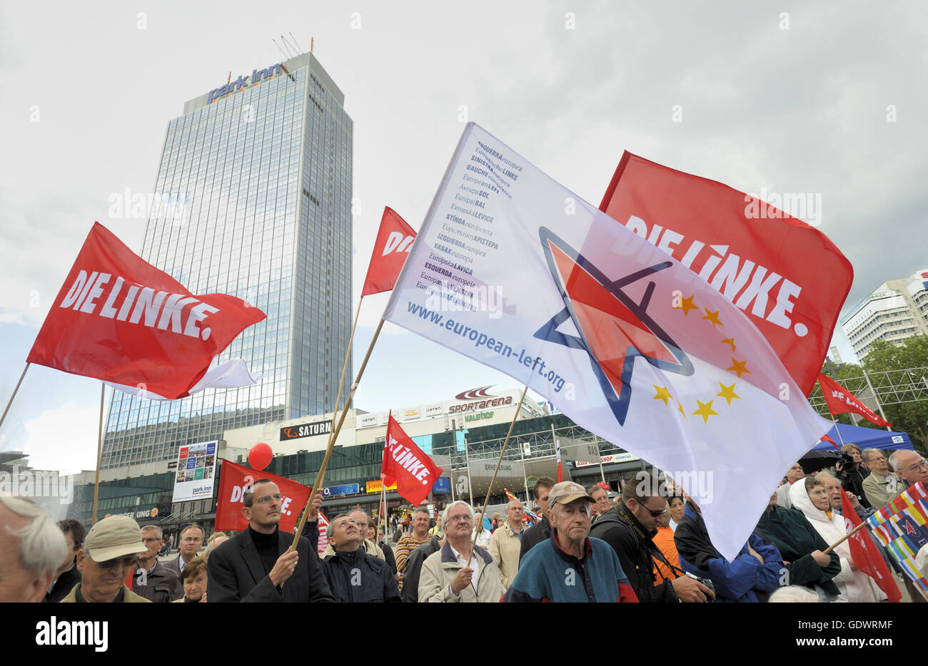 Final event of the European election campaign of the Left Party Stock ...