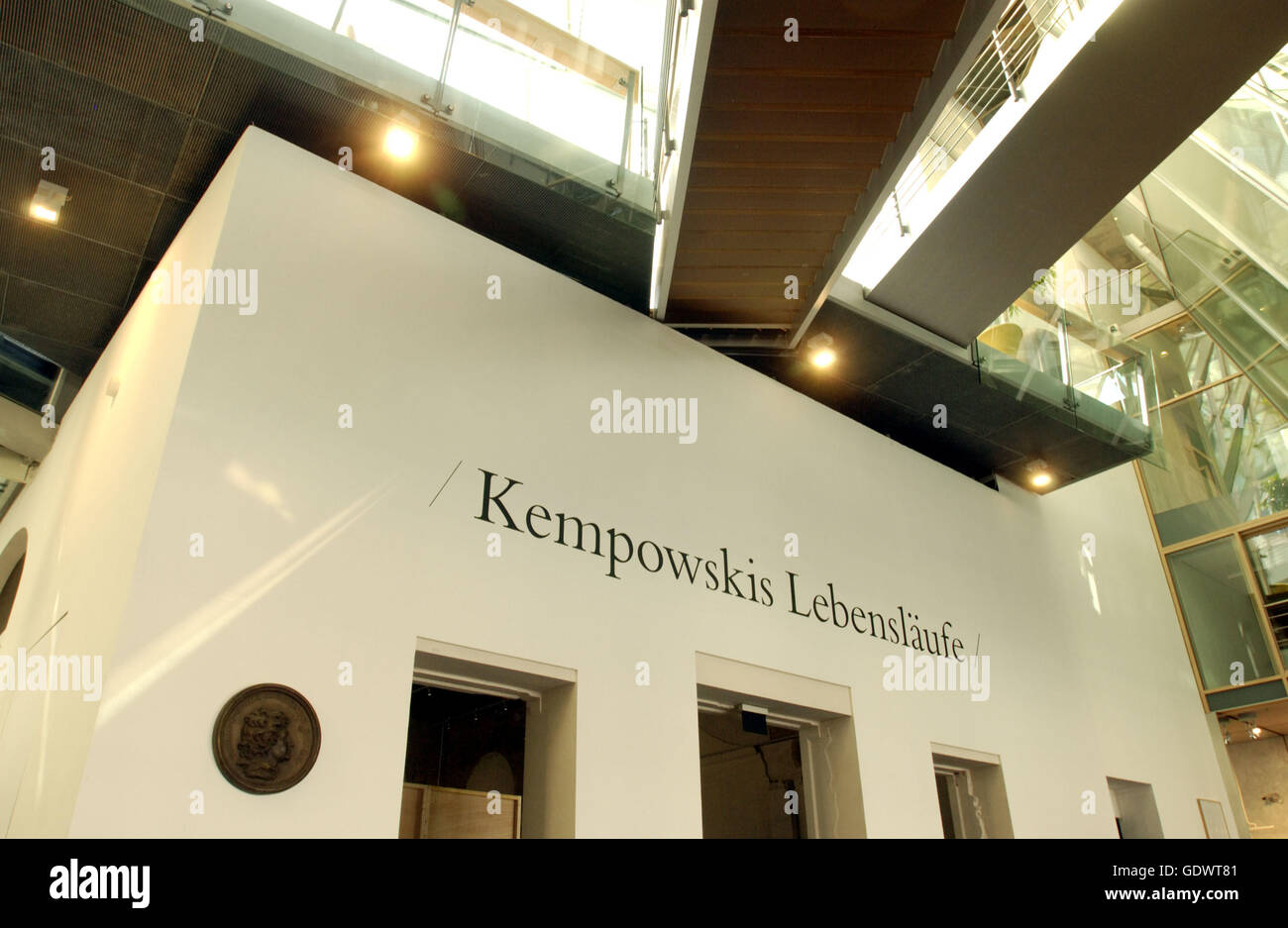 "The exhibition ""Kempowskis Lebenslaeufe"" (Kempowski's lives Stock ...
