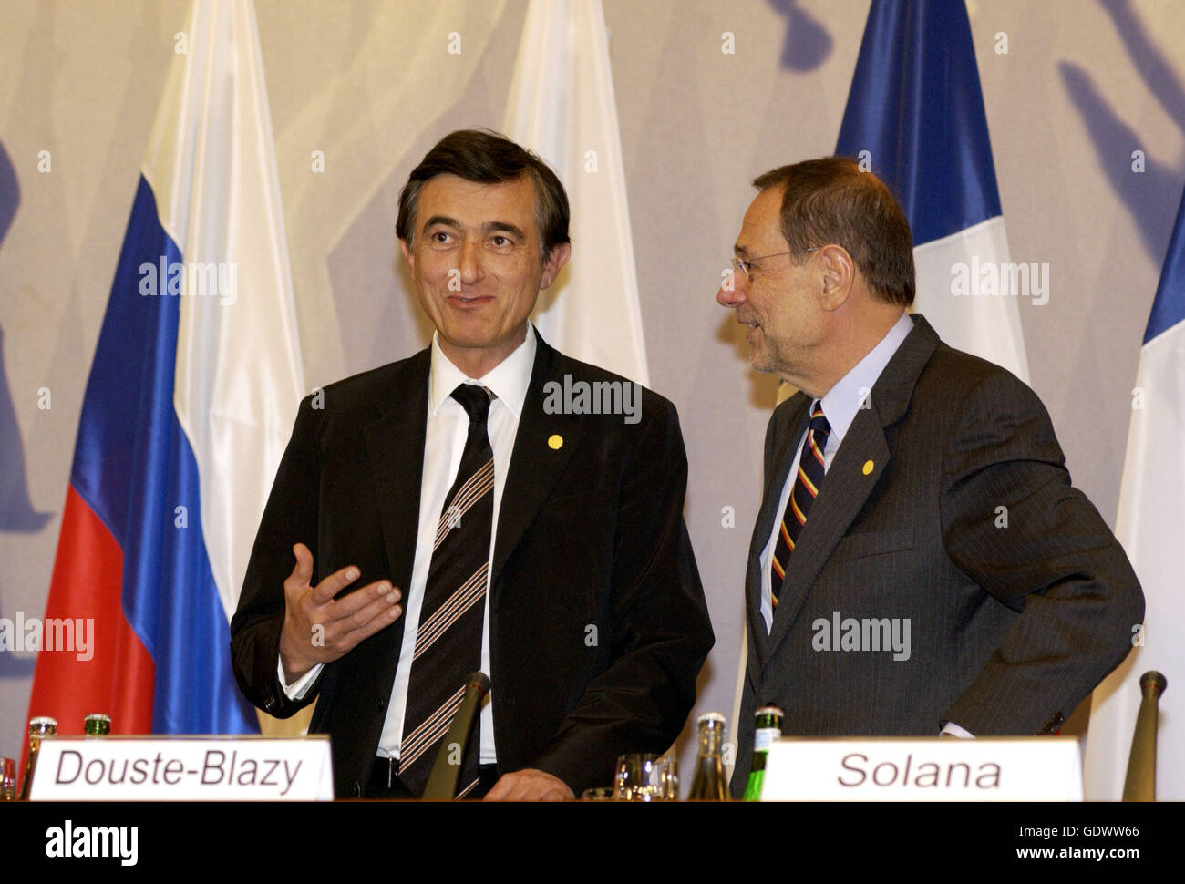 Douste-Blazy and Solana Stock Photo - Alamy