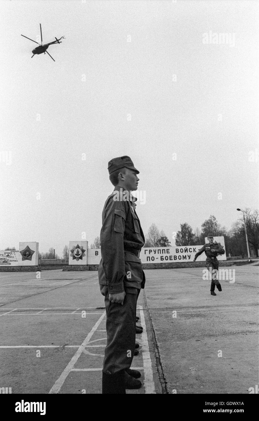 On the military training area of the CIS Armed Forces in Altengrabow ...