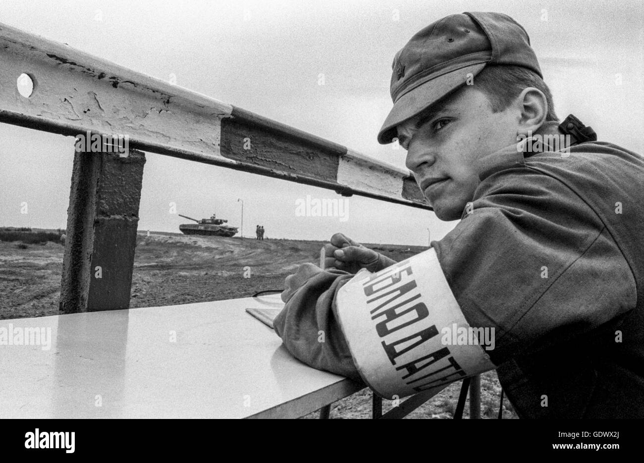 On the military training area of the CIS Armed Forces in Altengrabow ...