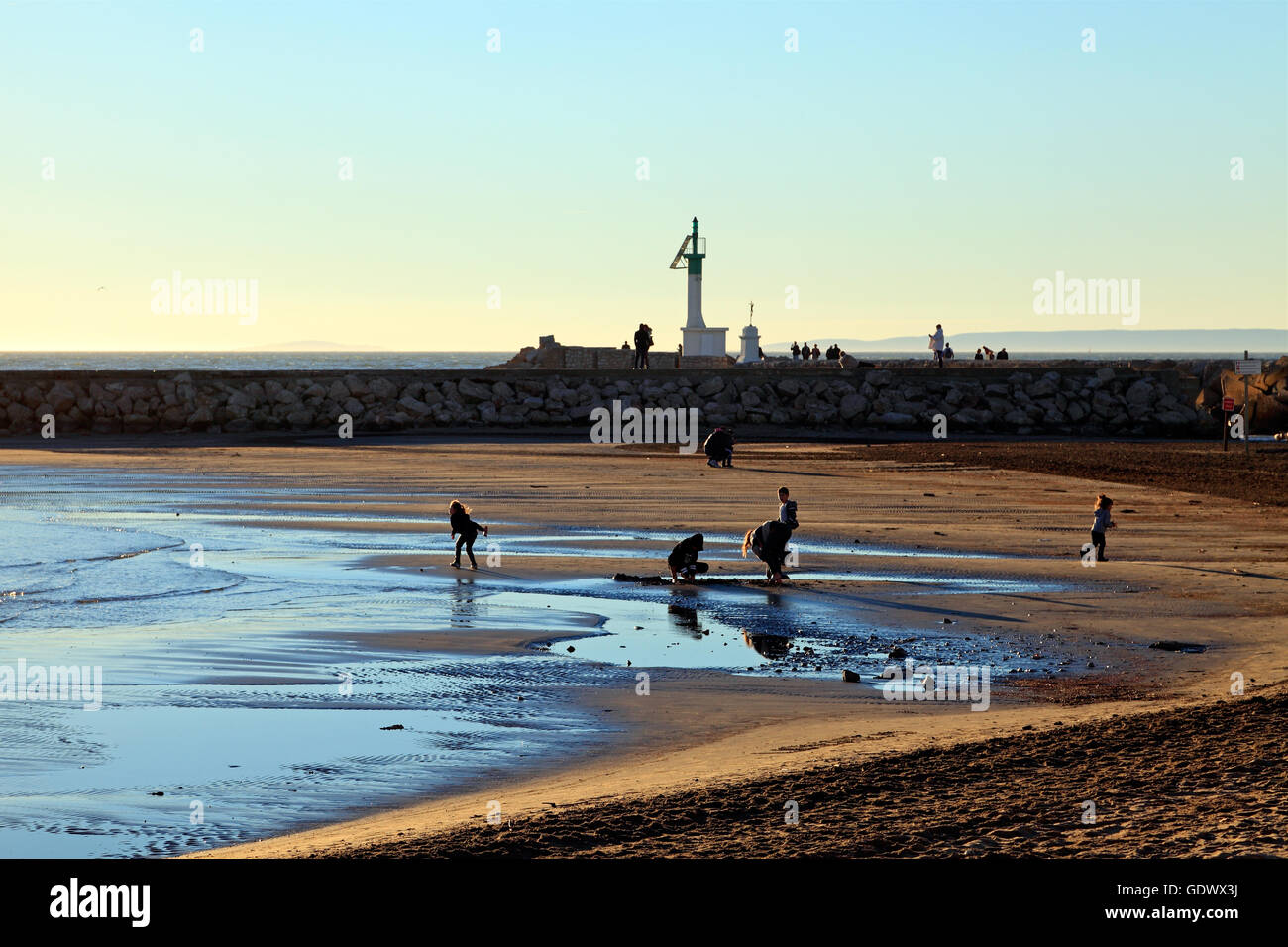 Le Grau Du Roi City, beach, near the port, Gard, Languedoc-Roussillon ...