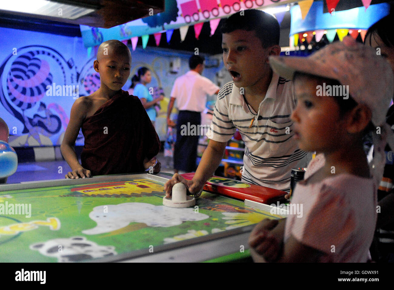 Novice Buddhist Monk Play Buddhism High Resolution Stock Photography ...