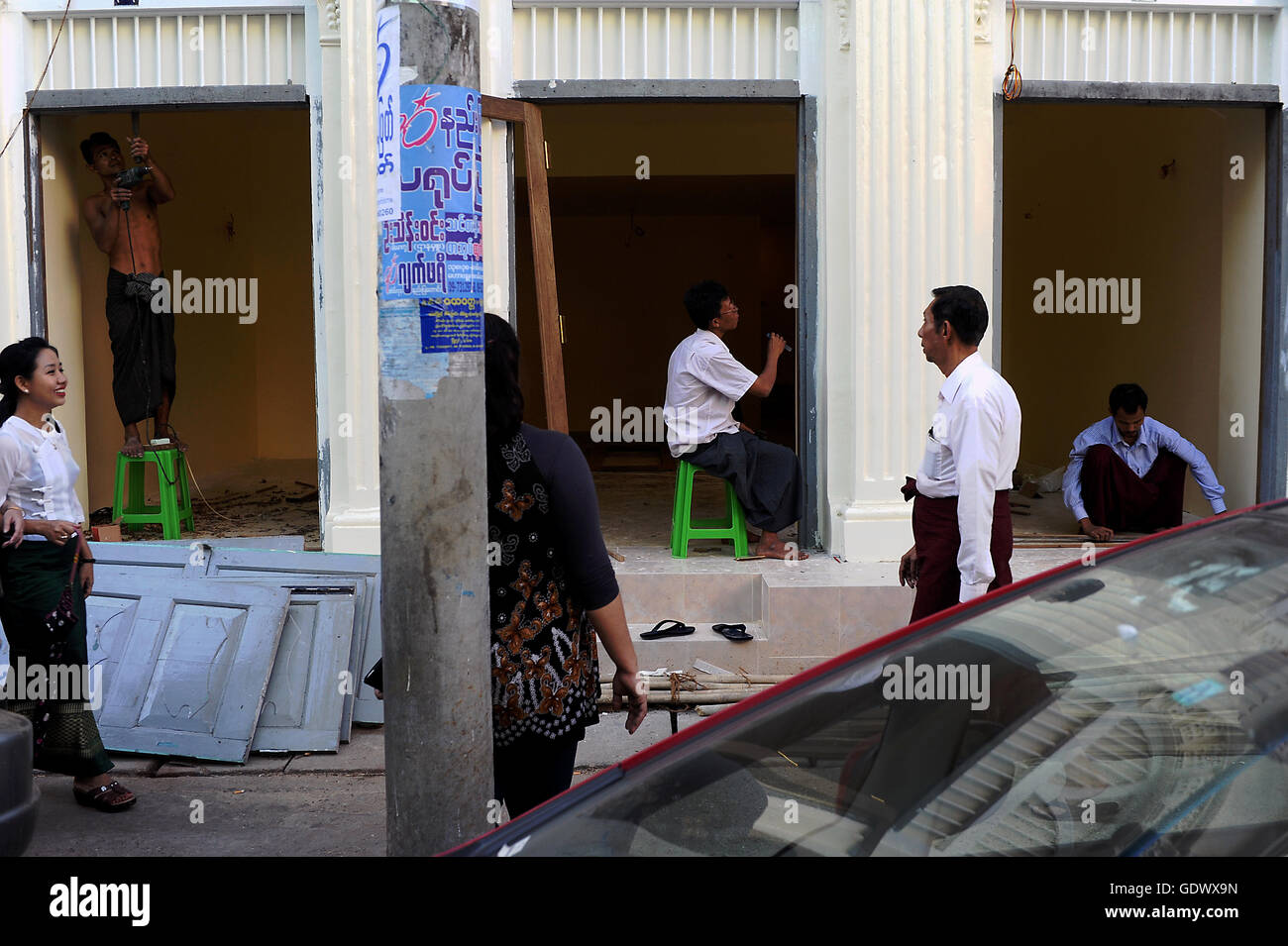 Modernization in Myanmar Stock Photo - Alamy