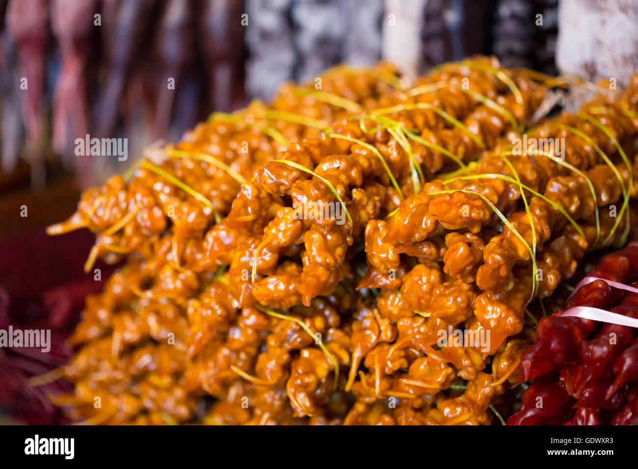 Churchkhela Is A Traditional Georgian Sausage-shaped Candy. The Main ...