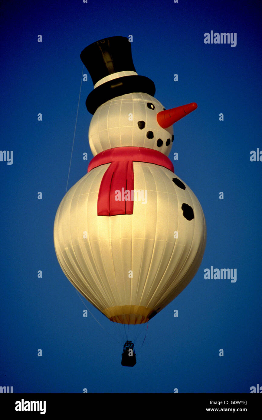 "Frosty the Snowman" special shape hot air balloon at the Albuquerque ...