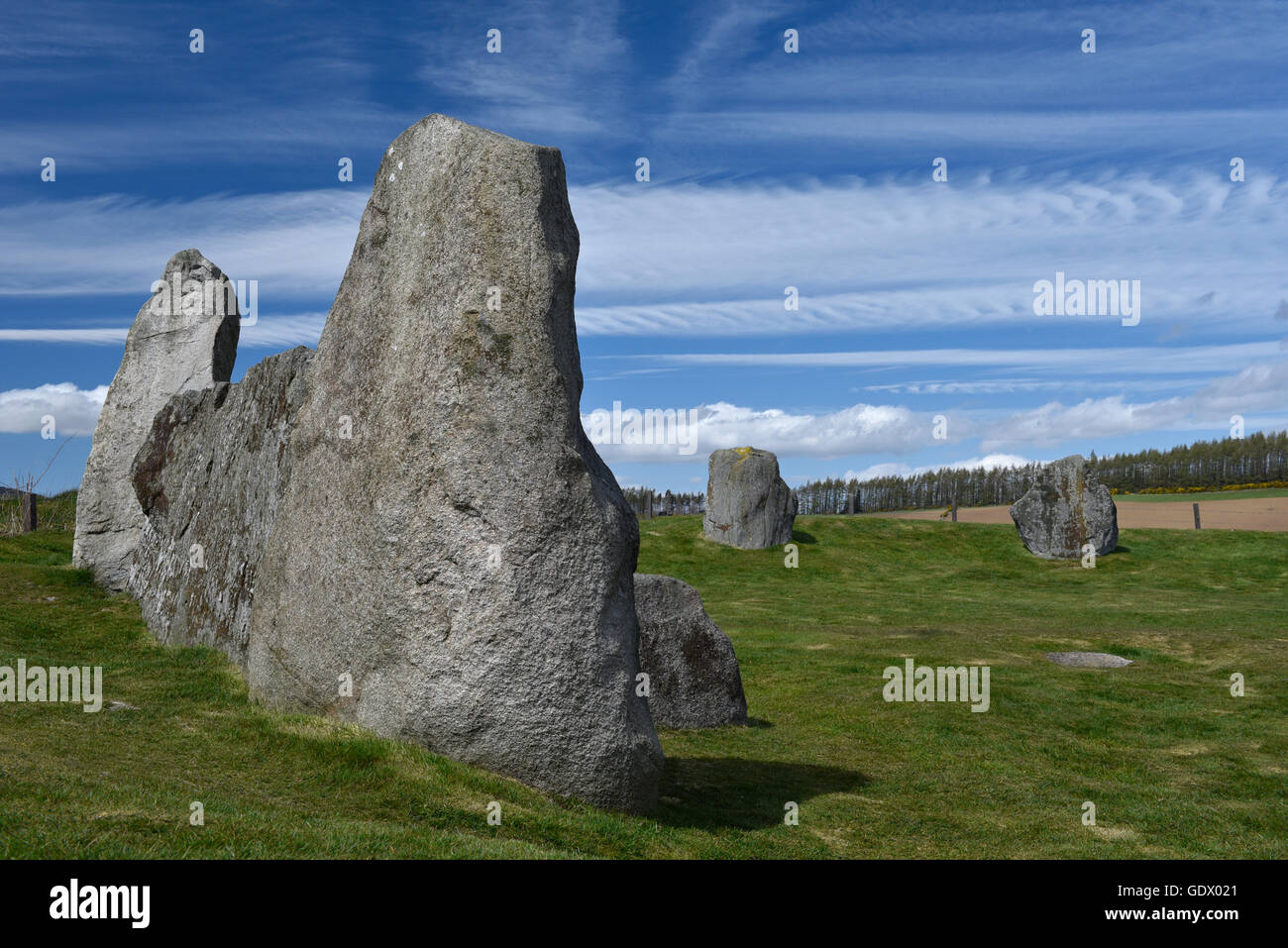 East Aquhorthies Stone Circle, Inverurie, Aberdeenshire, Scotland Stock ...