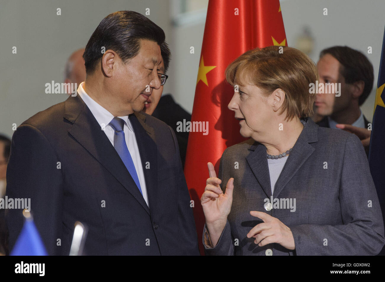 Xi and Merkel Stock Photo - Alamy