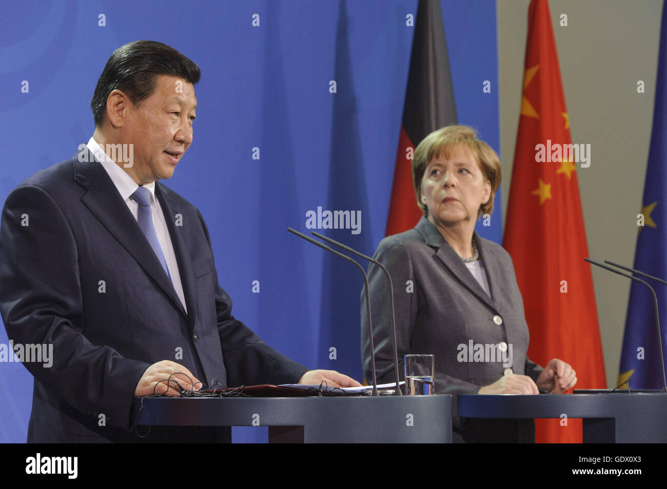 Xi and Merkel Stock Photo - Alamy