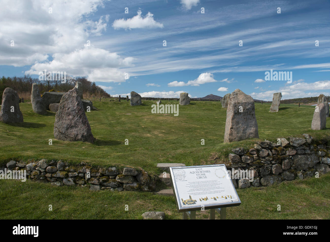 East Aquhorthies Stone Circle, Inverurie, Aberdeenshire, Scotland Stock ...
