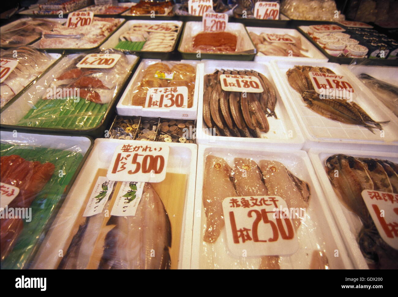 a fish Shop in the City centre of Tokyo in Japan in Asia Stock Photo ...