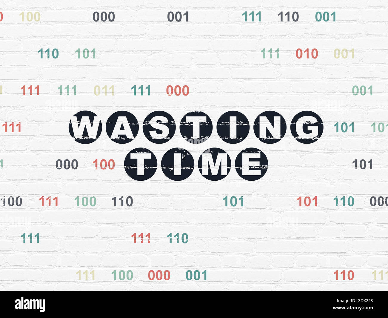 Time concept: Wasting Time on wall background Stock Photo - Alamy
