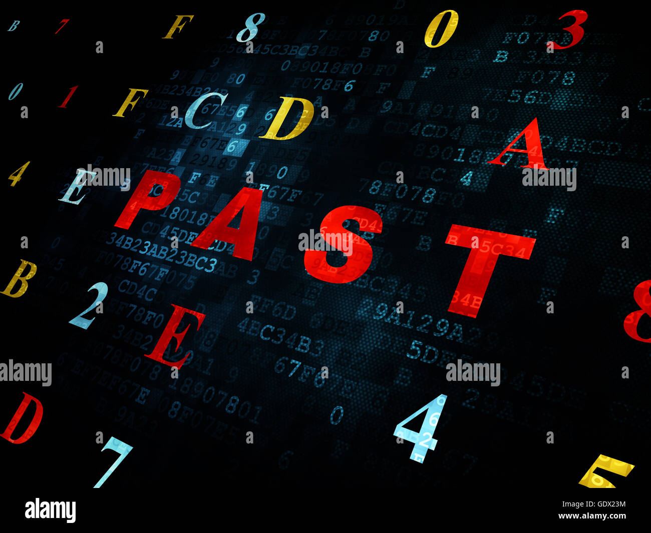Time concept: Past on Digital background Stock Photo - Alamy