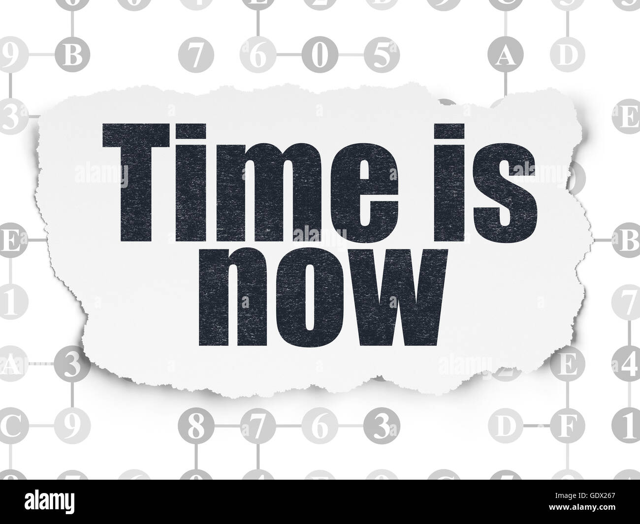 Timeline concept: Time is Now on Torn Paper background Stock Photo - Alamy