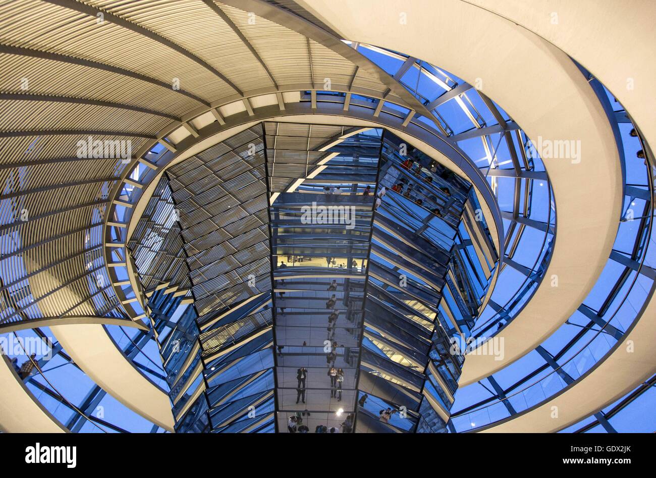 Large glass dome of the reichstag building in berlin hi-res stock ...