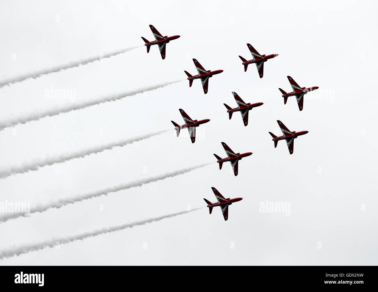 The Red Arrows, officially known as the Royal Air Force Aerobatic Team ...