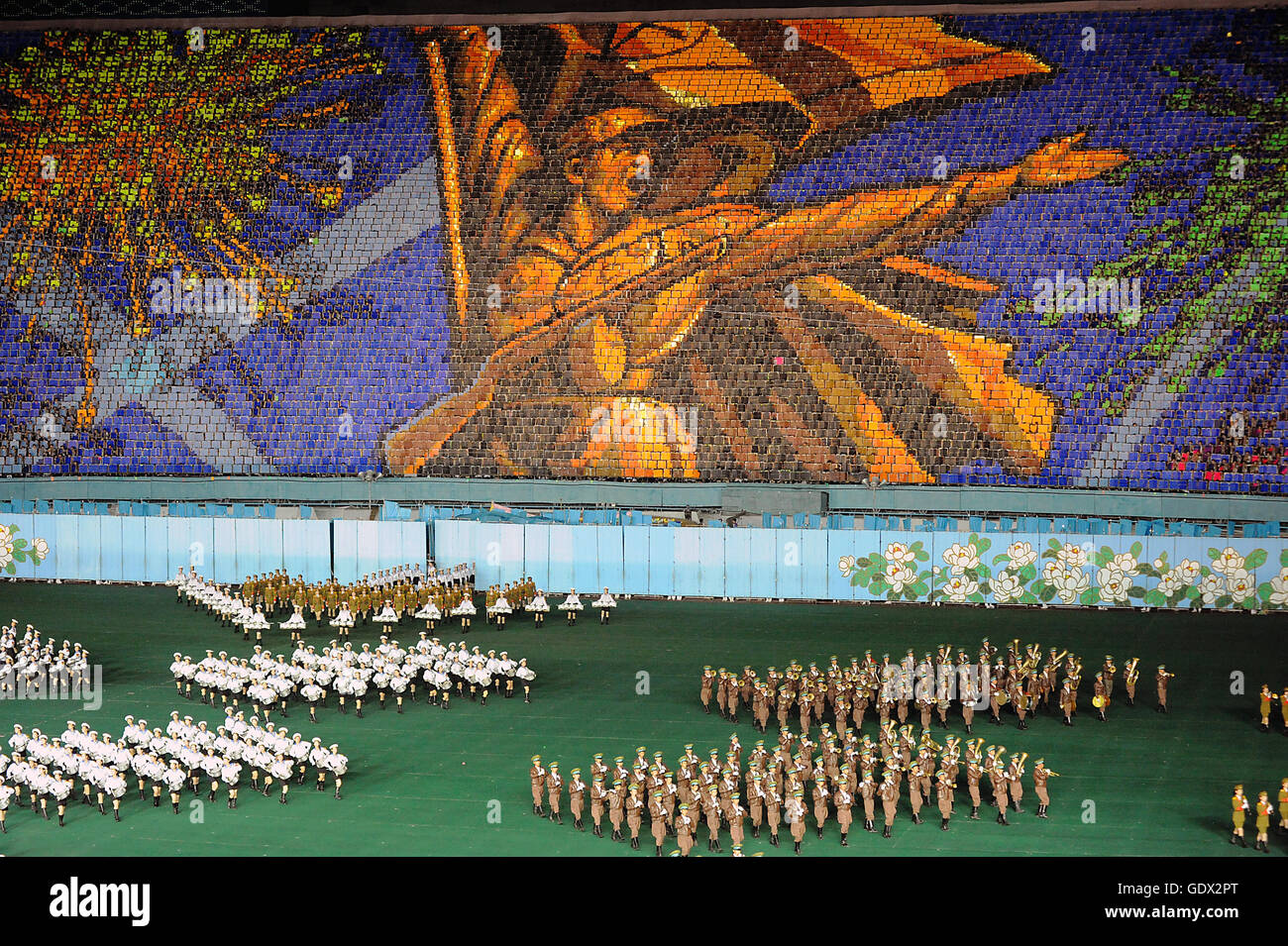 Colourful Mass Games Stock Photo - Alamy