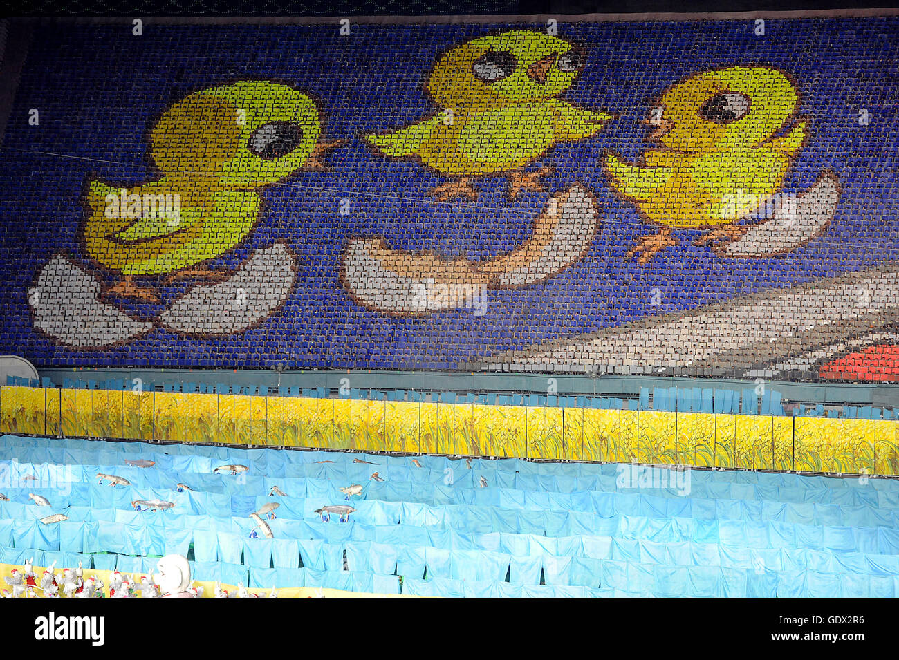 Colourful Mass Games Stock Photo - Alamy