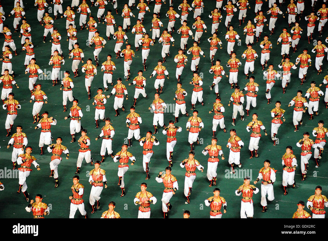 Colourful Mass Games Stock Photo - Alamy