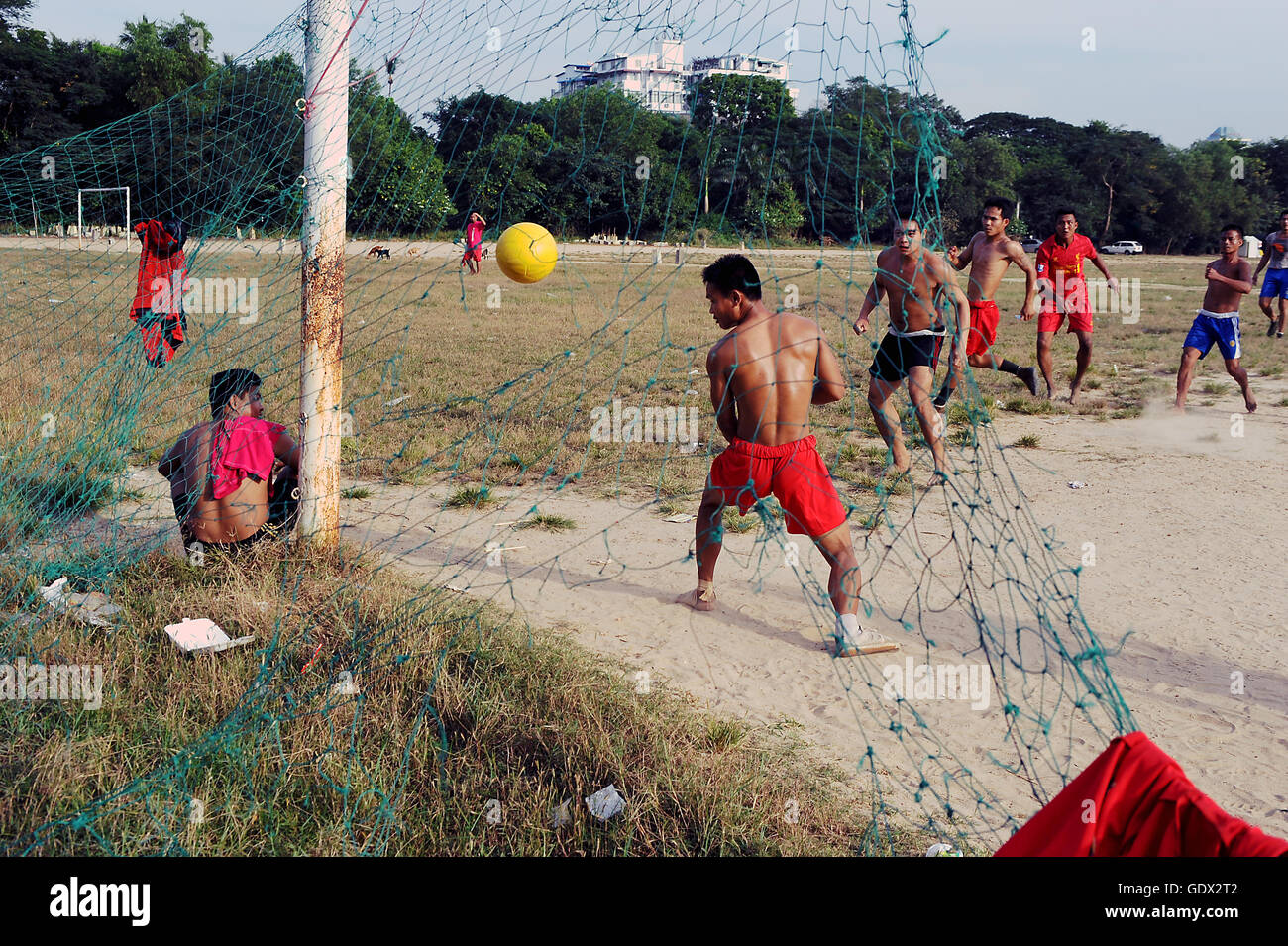 Football in Myanmar Stock Photo - Alamy