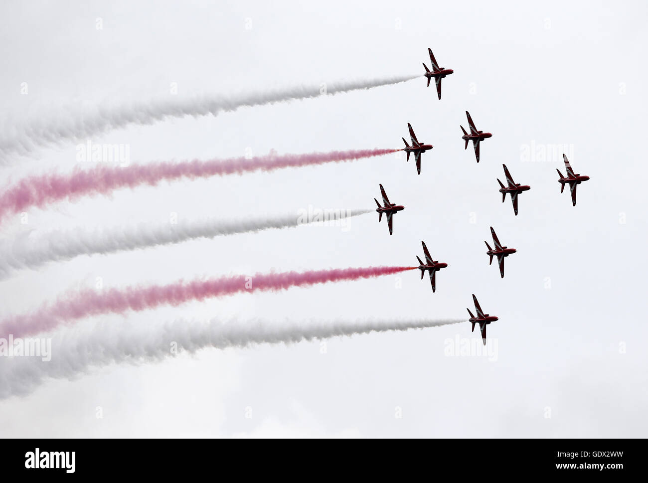 The Red Arrows, officially known as the Royal Air Force Aerobatic Team ...