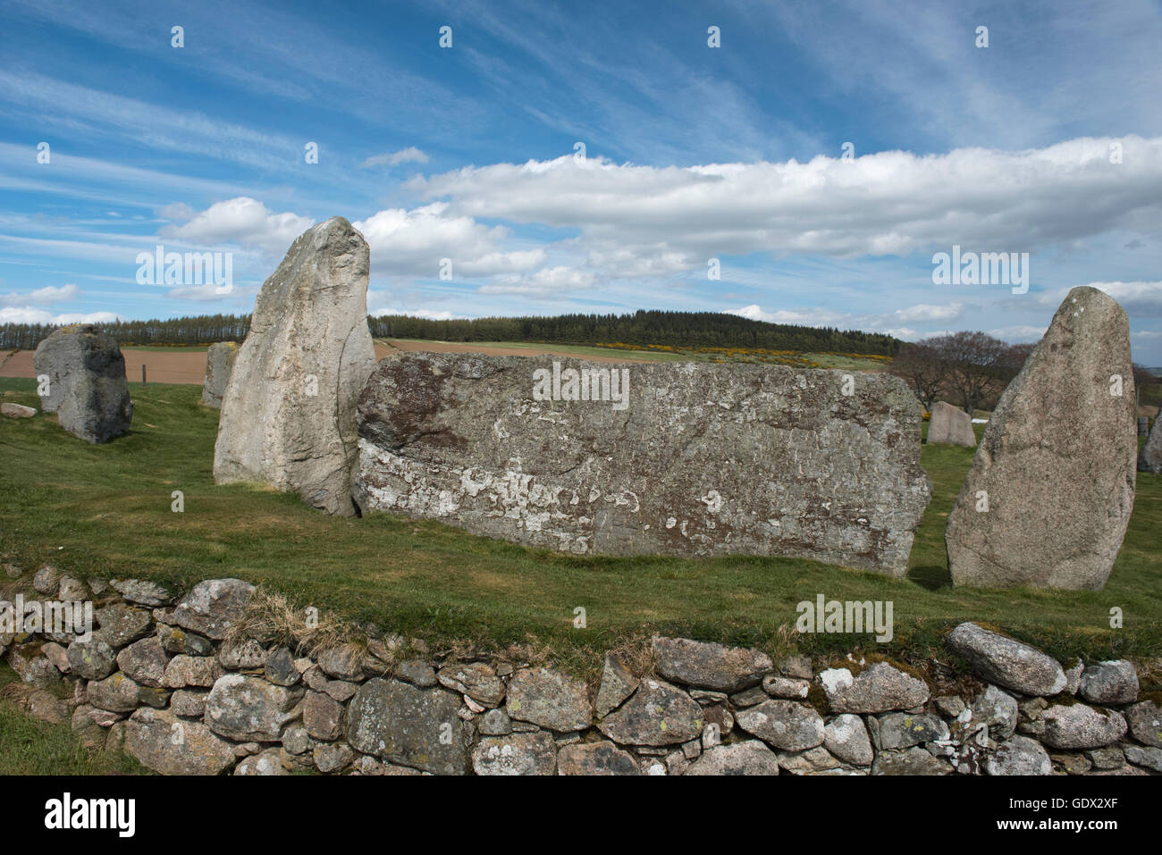 East Aquhorthies Stone Circle, Inverurie, Aberdeenshire, Scotland Stock ...