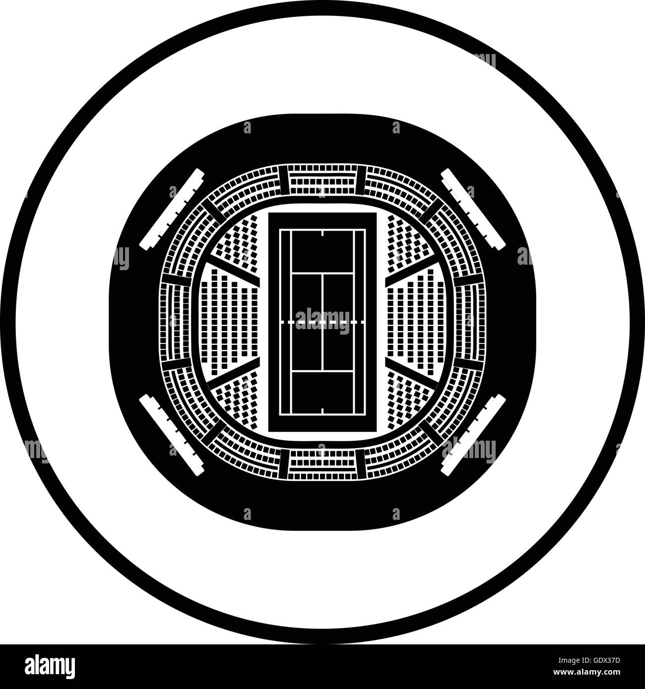 Design circle aerial Black and White Stock Photos & Images - Alamy